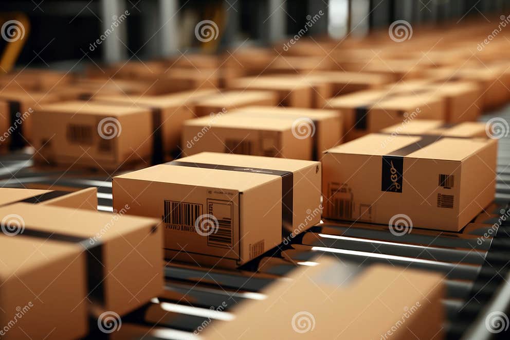 Cargo Package Shipment. Streamlined Distribution. Cargo Dispatch Stock ...