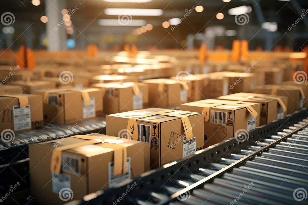Cargo Package Shipment. Streamlined Distribution. Cargo Dispatch Stock ...