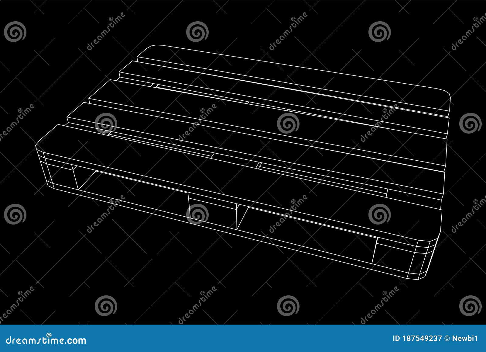 Cargo pallet for warehouse stock vector. Illustration of pallet - 187549237