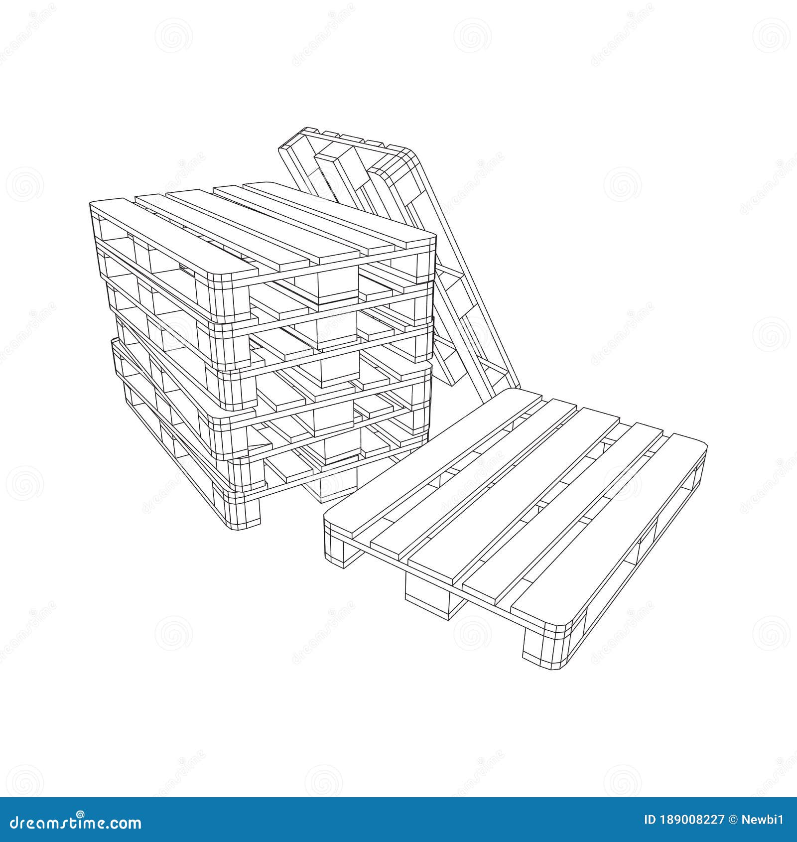 Cargo pallet for warehouse stock vector. Illustration of logistics ...