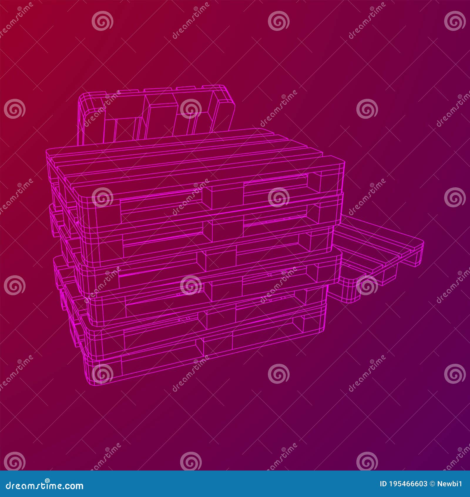 Cargo Pallet for Warehouse Vector Stock Illustration - Illustration of ...
