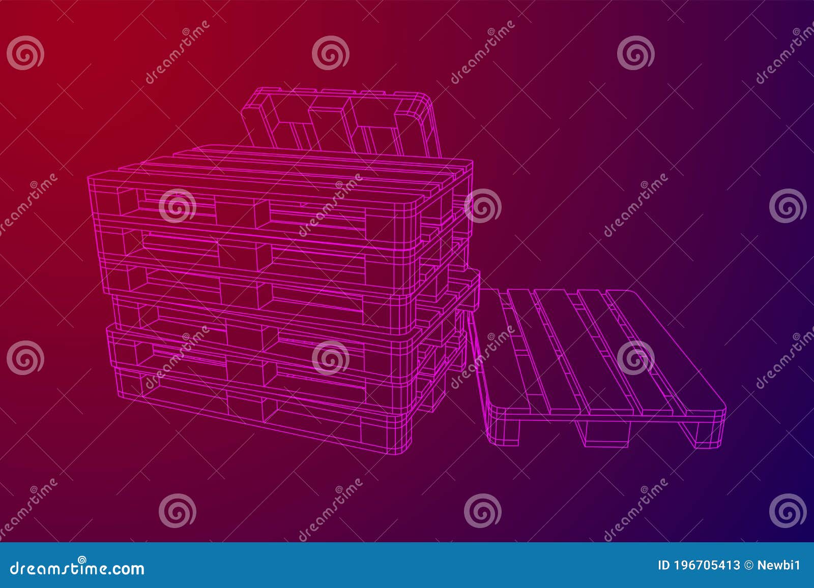 Cargo Pallet For Warehouse Vector | CartoonDealer.com #195988001