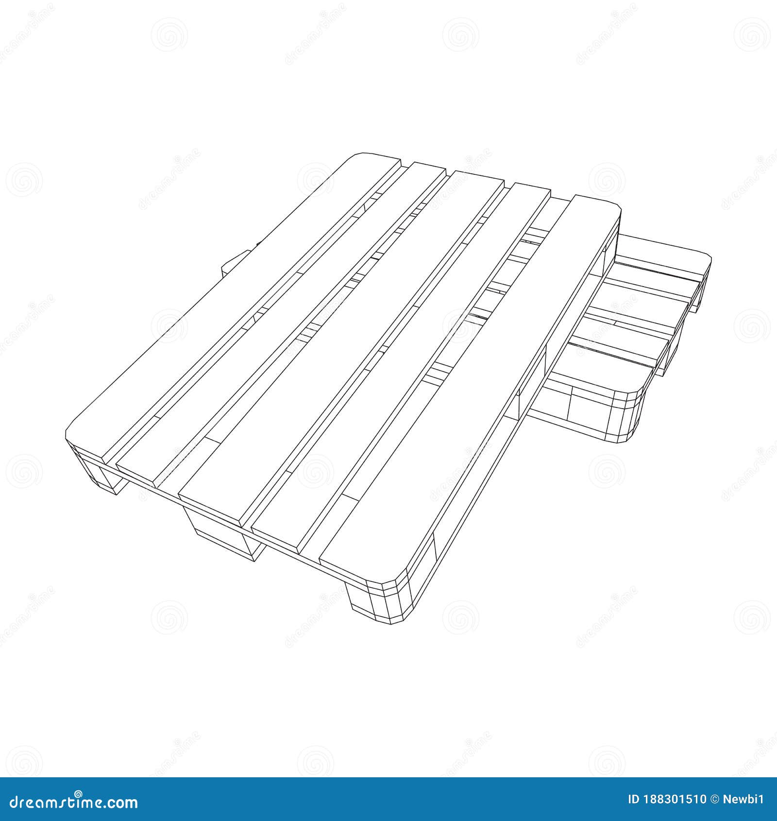 Cargo pallet for warehouse stock vector. Illustration of recyclable ...