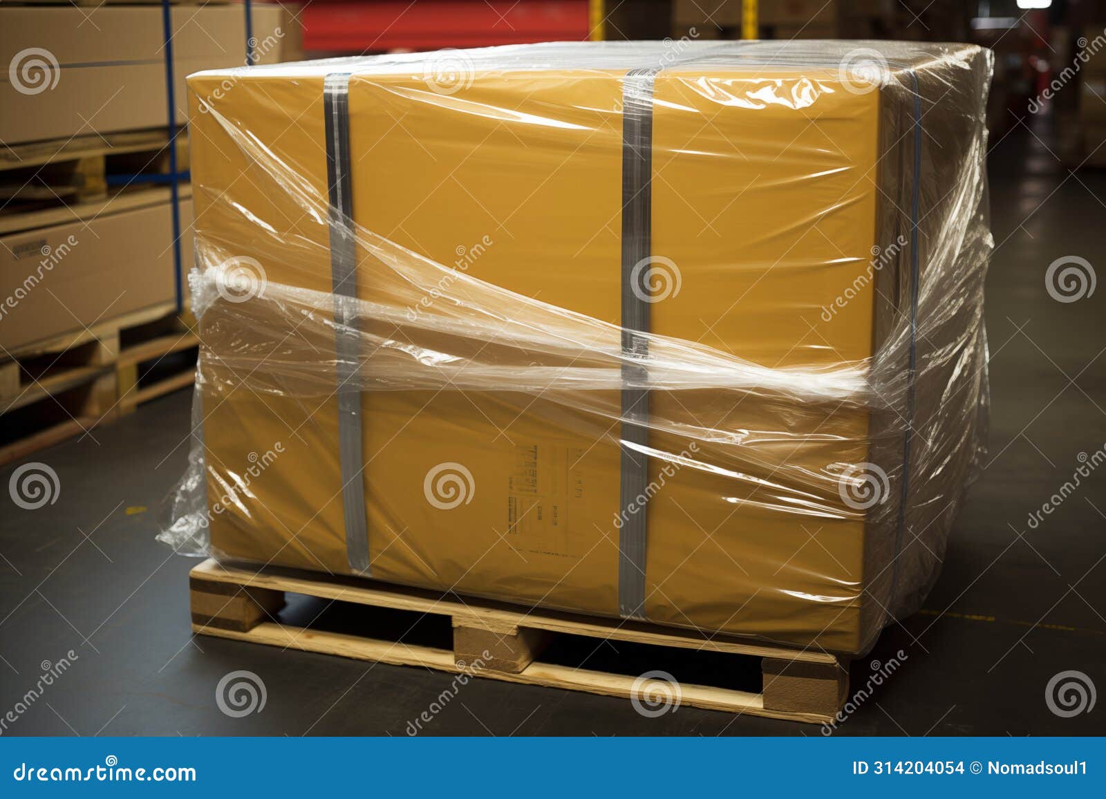 Cargo Pallet Shipment, Freight Truck, Delivery Service. Large Cargo ...