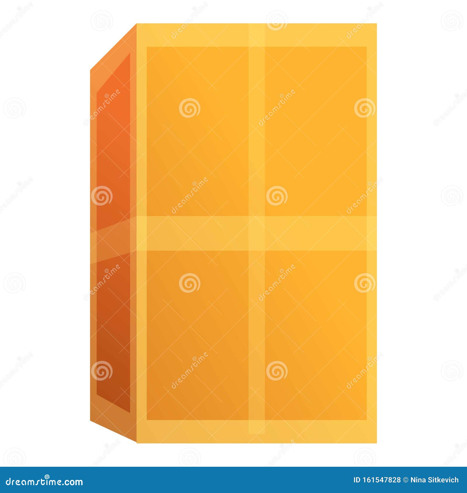 Cargo Parcel Wood Box Icon, Cartoon Style Stock Vector - Illustration ...
