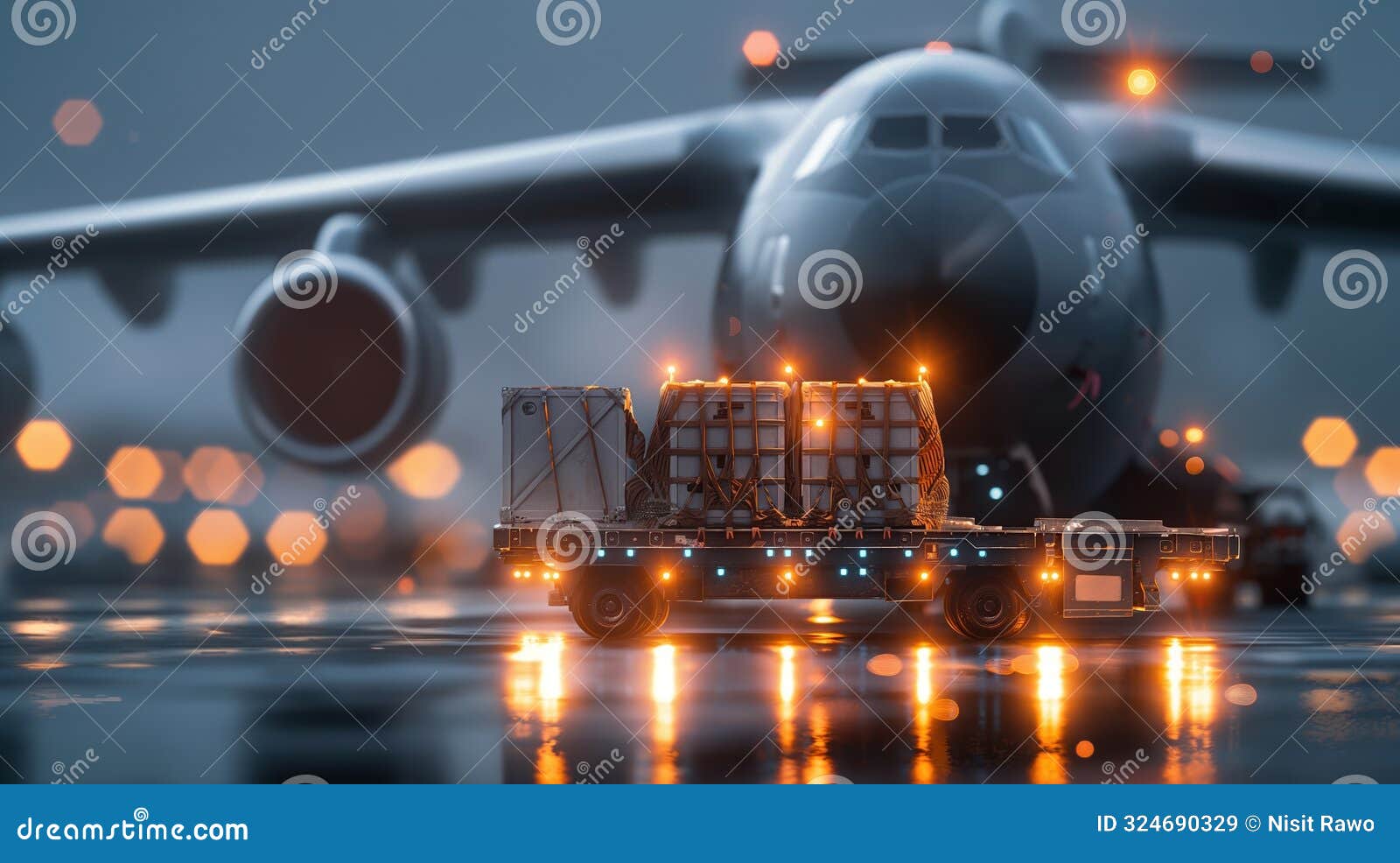 Cargo Pilot Loading Aircraft Focus on, Cargo Transport Ethereal ...
