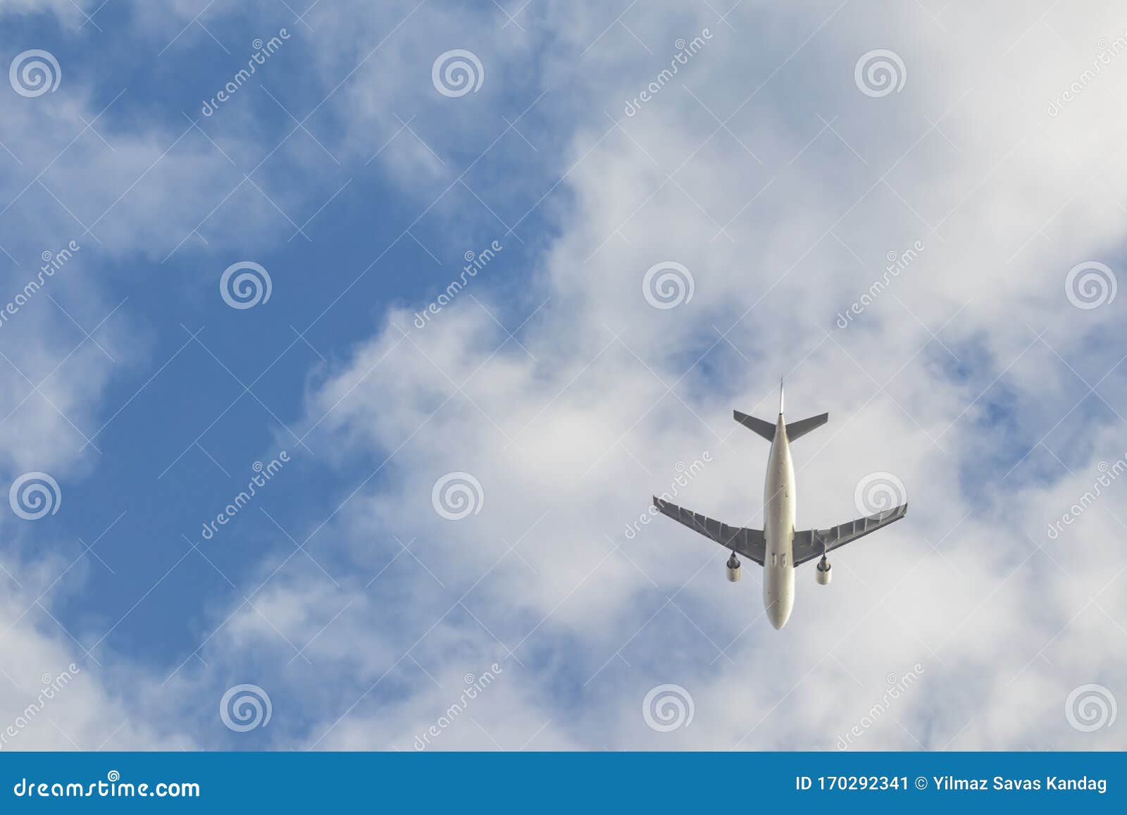 Cargo Plane in the Blue Sky and Clouds. Stock Image - Image of airline ...