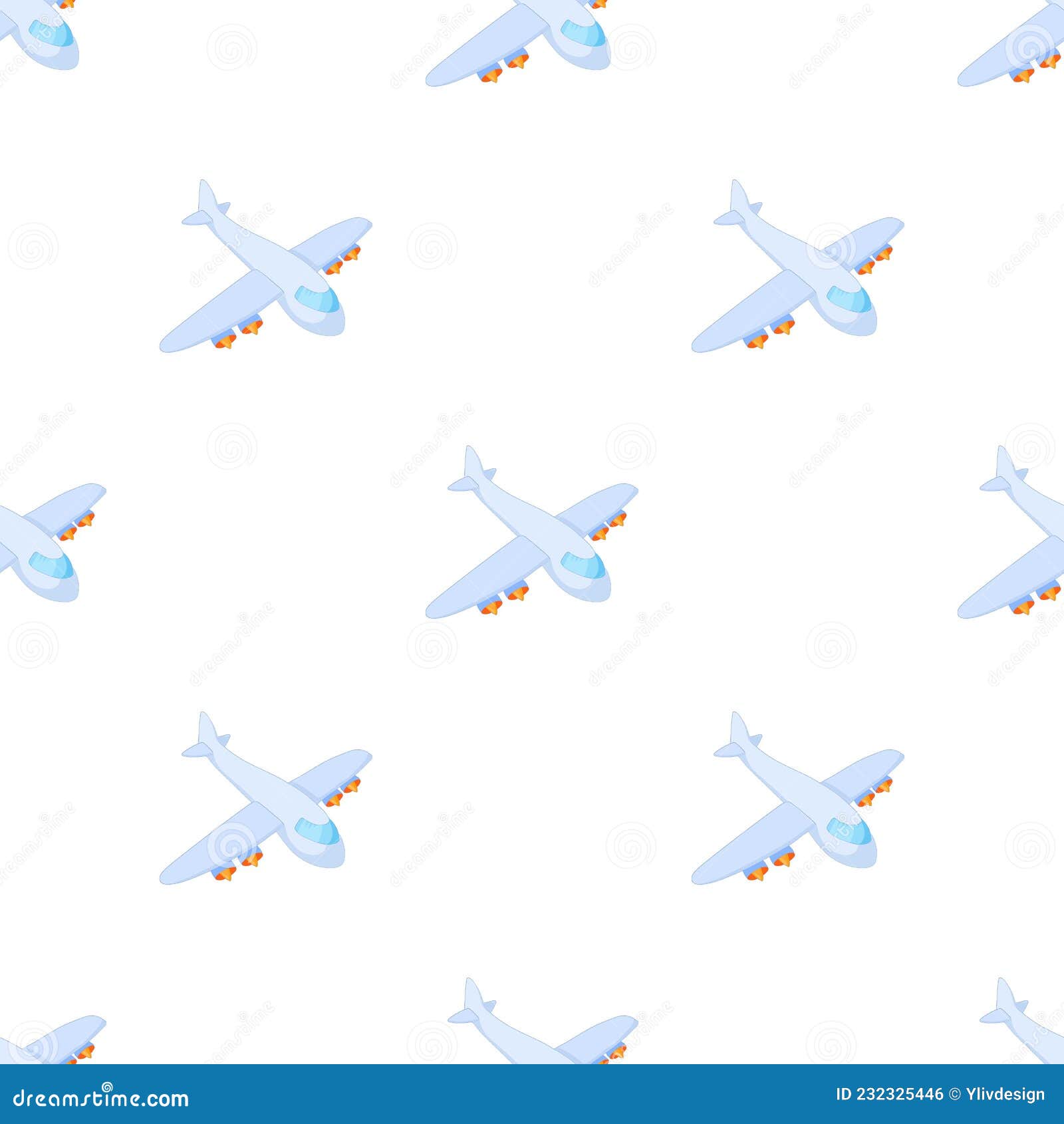 Cargo Plane Pattern Seamless Vector Stock Vector - Illustration of ...