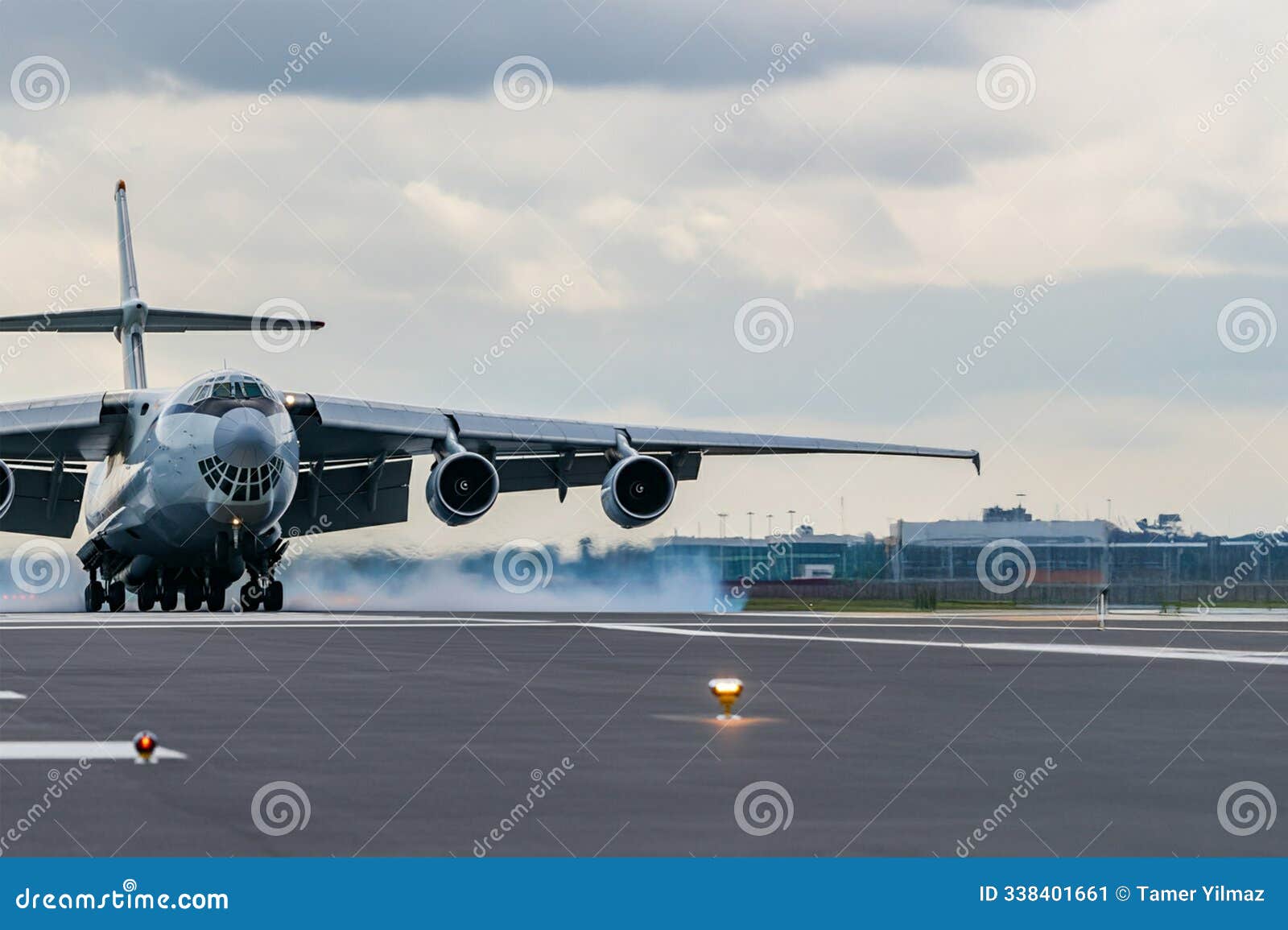 A Cargo Plane Taking Off from the Runway at the Airport Stock Image ...