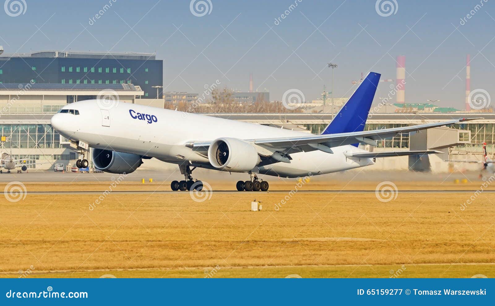 Cargo plane stock image. Image of cargo, runway, boeing - 65159277