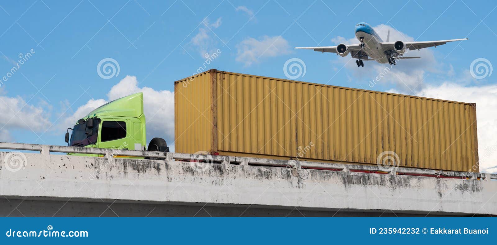 Cargo Planes and Trucks for Export-import Logistics Stock Photo - Image ...