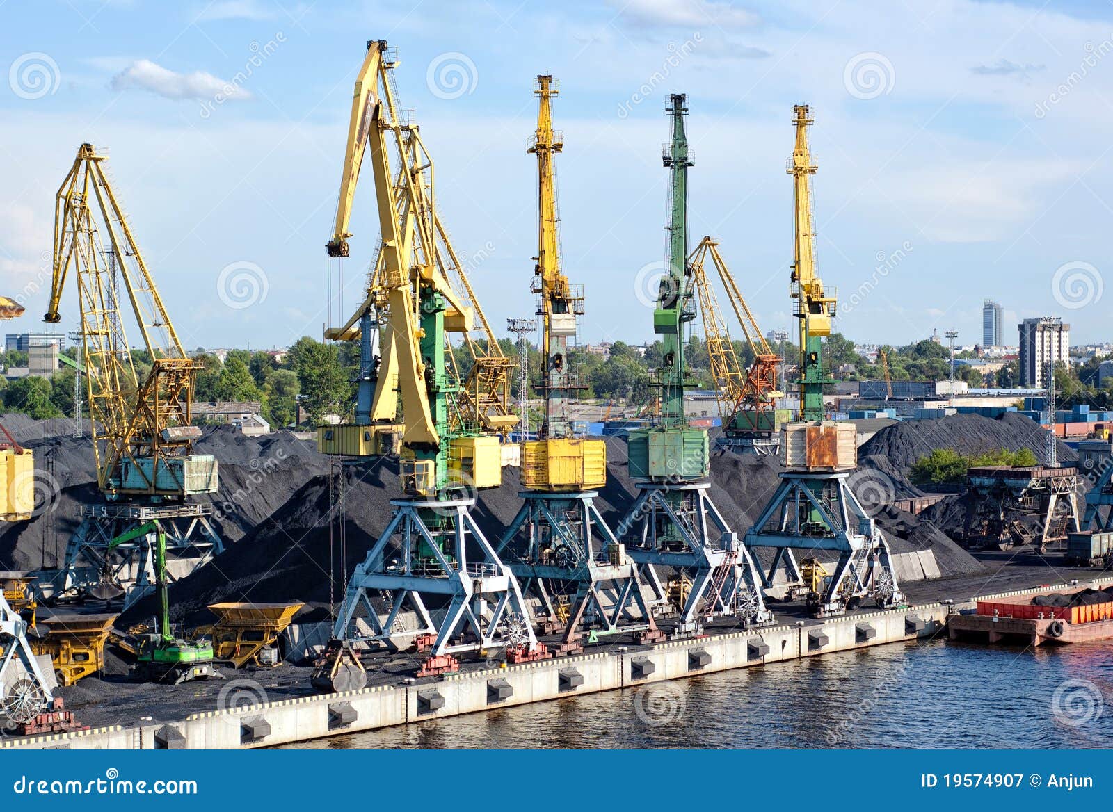 Cargo port stock image. Image of ground, warehouse, plant - 19574907