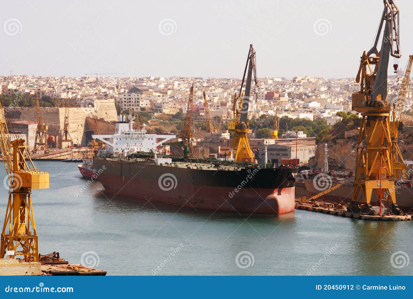 Cargo port stock photo. Image of marine, city, container - 20450912
