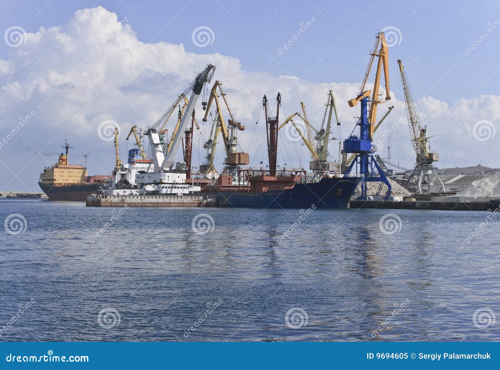 Cargo port stock image. Image of industrial, carrier, europe - 9694605