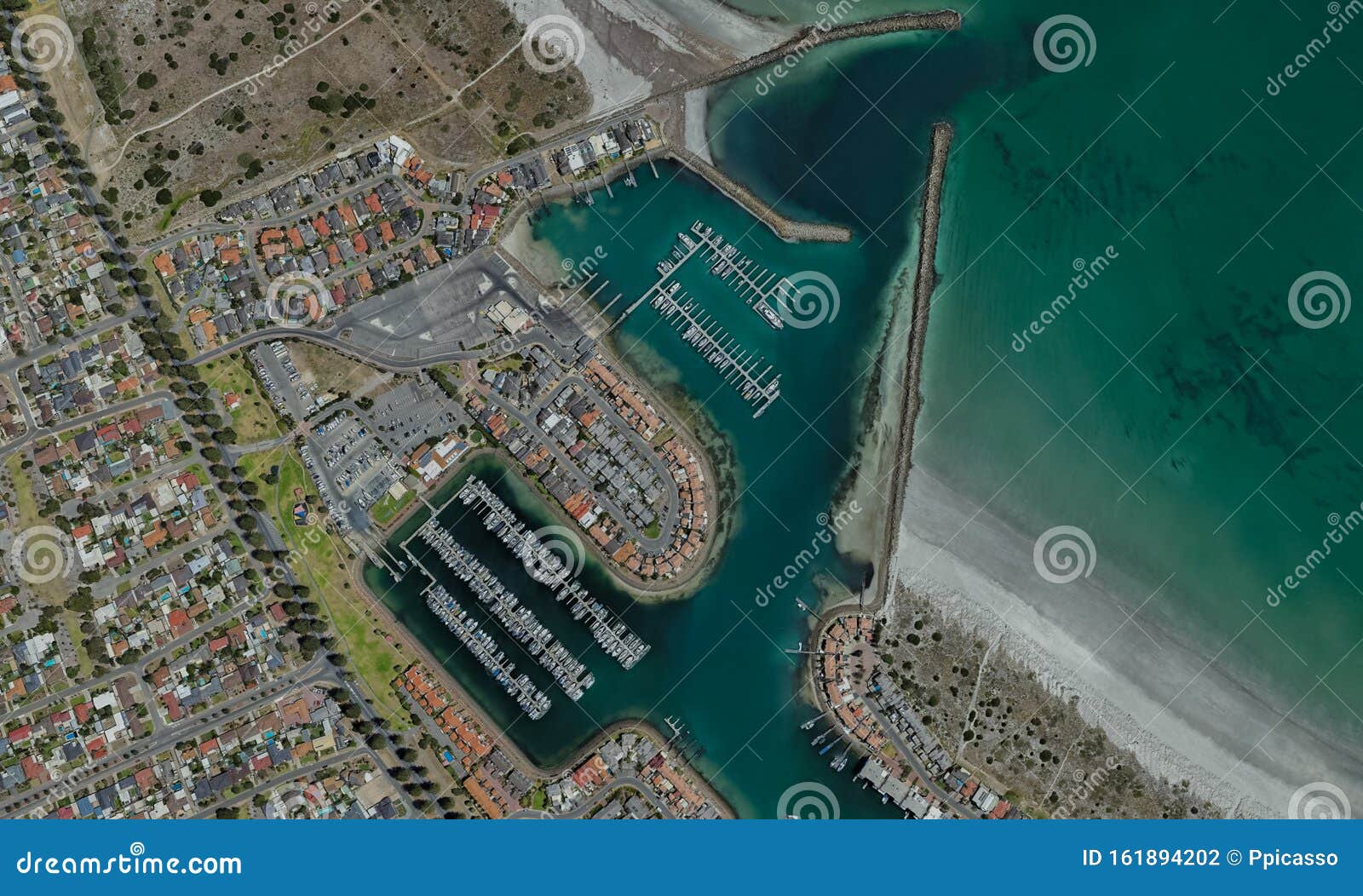 Cargo Port of Adelaide, Australia on the Gulf of St. Vincent Stock ...