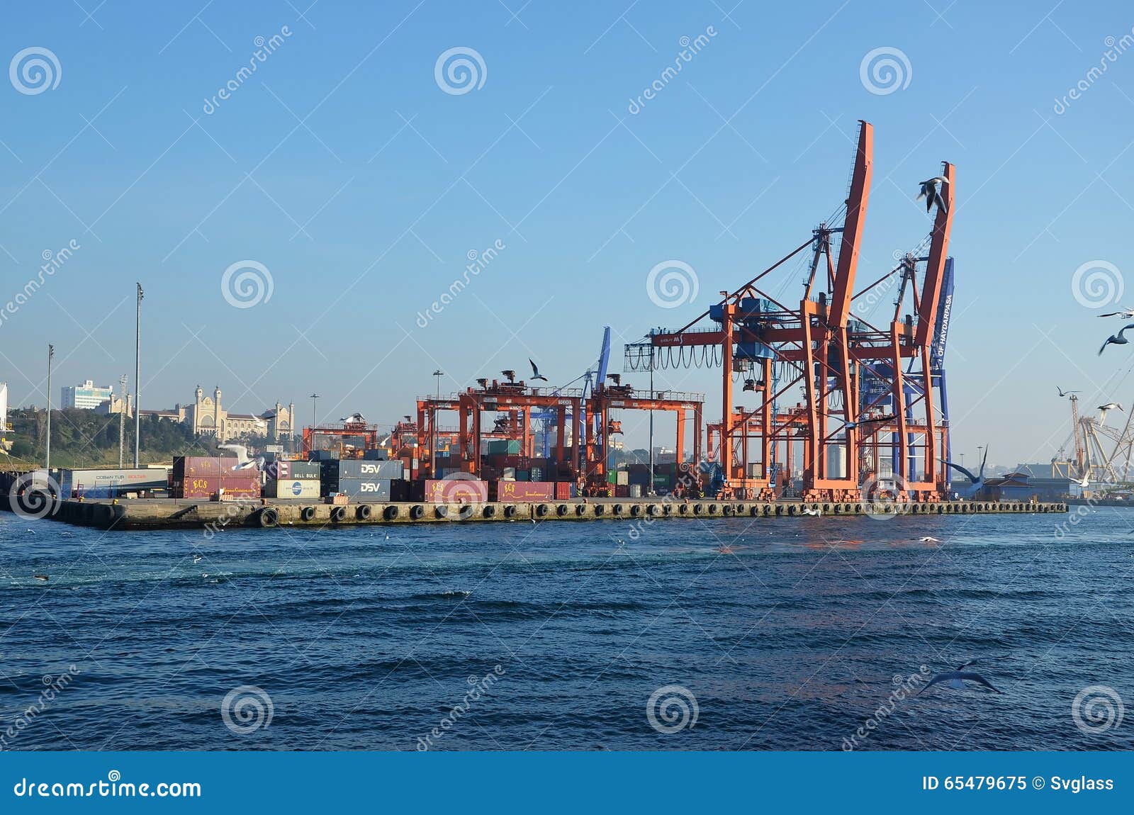 Cargo port in Istanbul editorial image. Image of middle - 65479675
