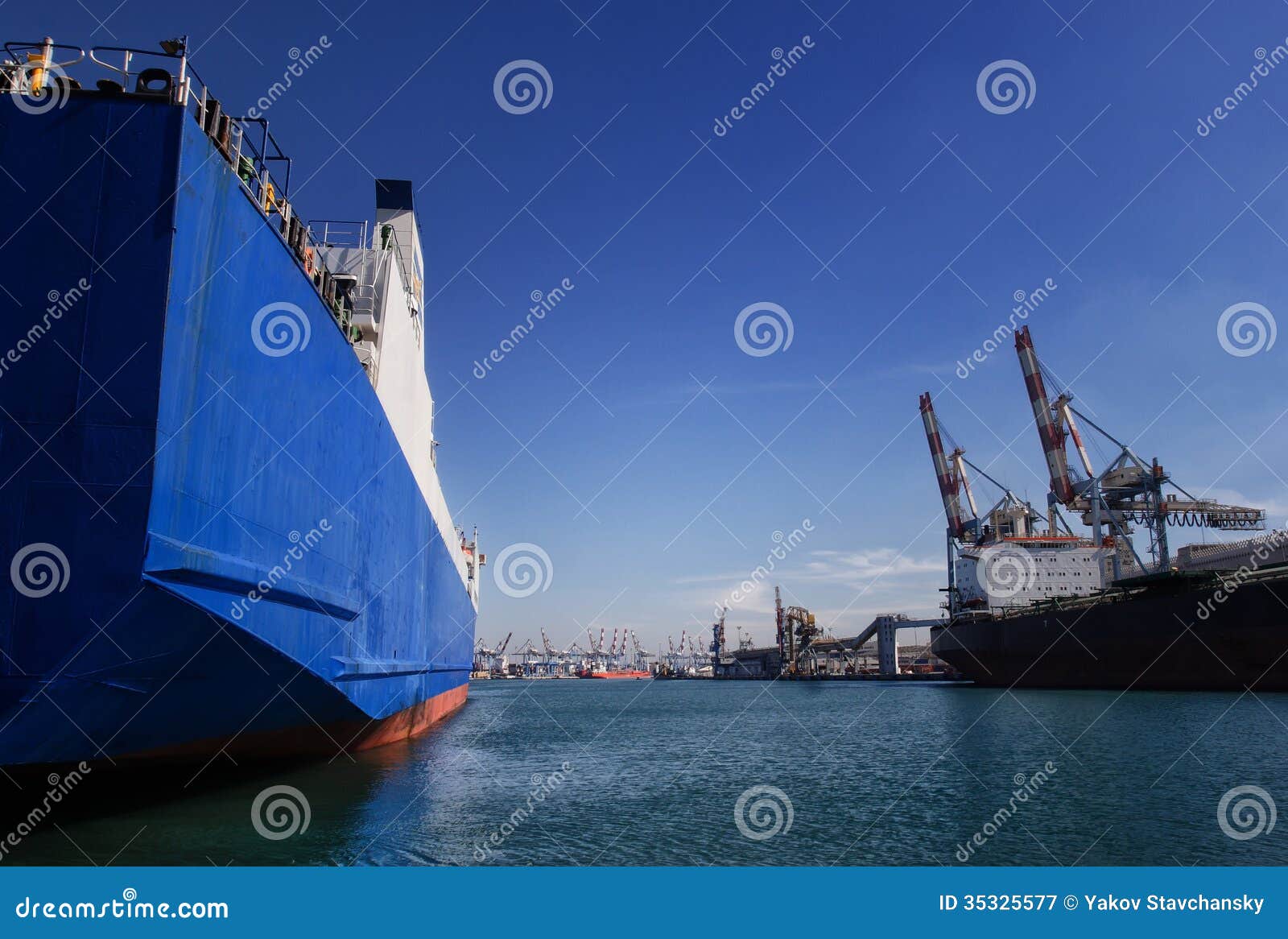 Cargo Port stock image. Image of cargo, export, crane - 35325577