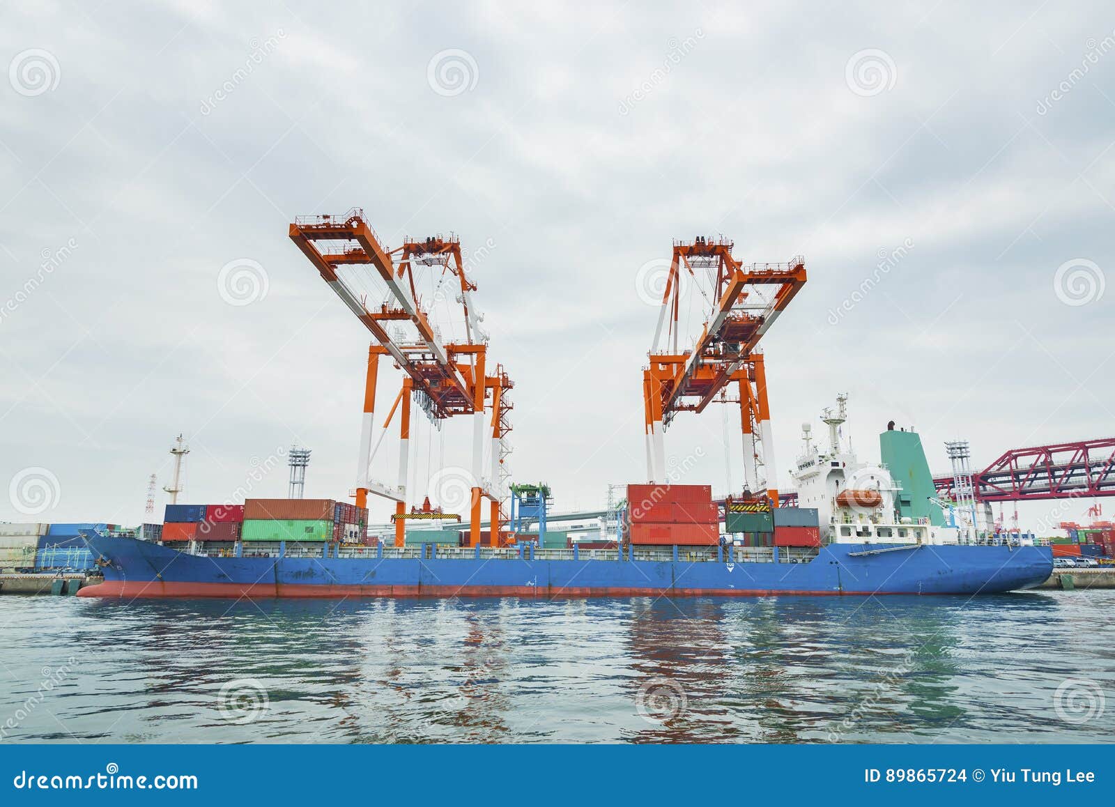 Cargo port stock photo. Image of marine, japan, industrial - 89865724