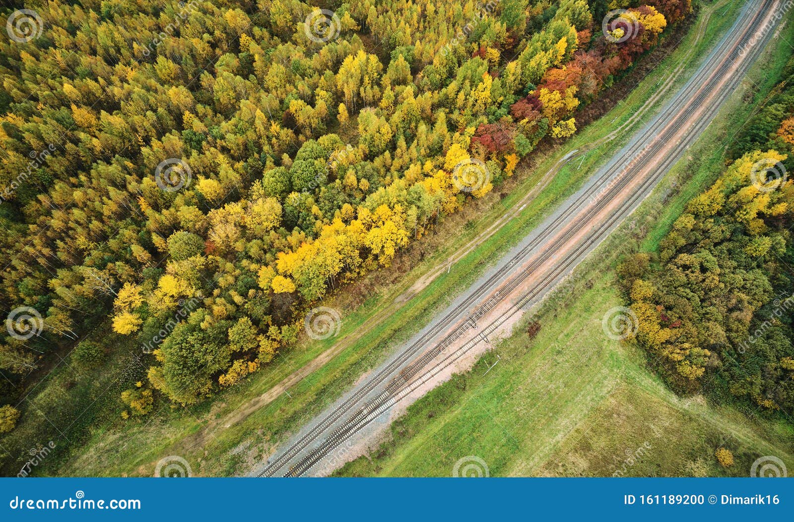 Cargo Railway Carriage. Aerial Diagonally View From Flying Drone Of ...