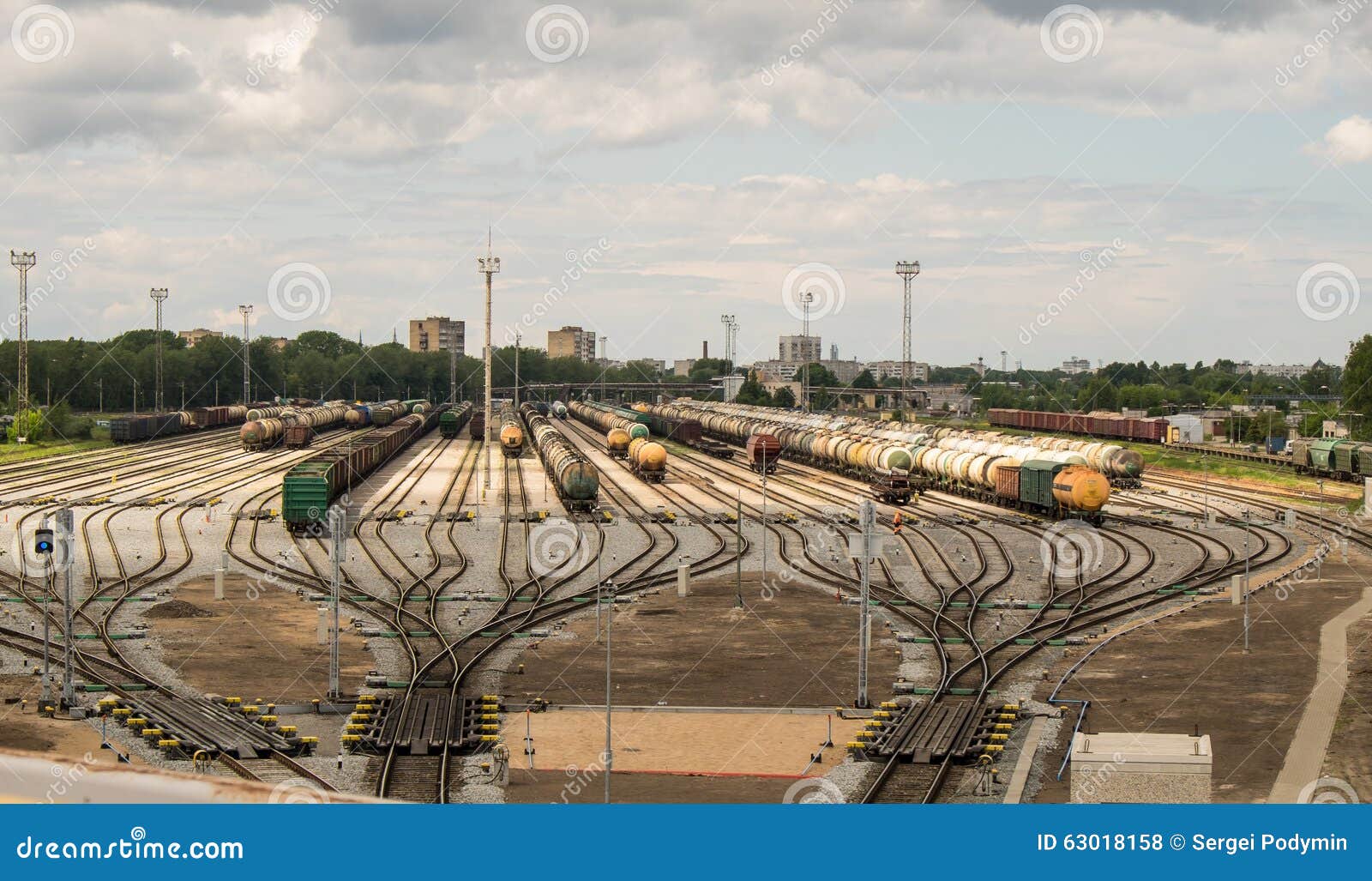 Cargo Railway Sorting Station Stock Photography | CartoonDealer.com ...