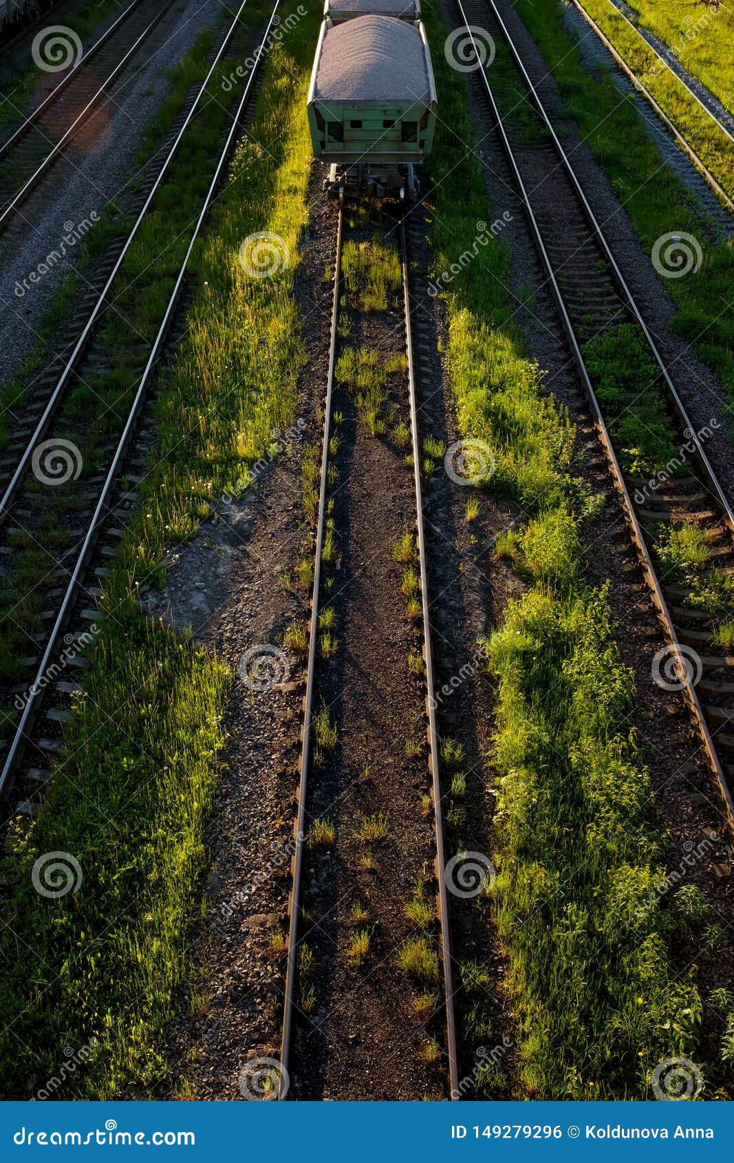 Cargo Railway Transportation Industry. Railway Yard from Top View Stock ...