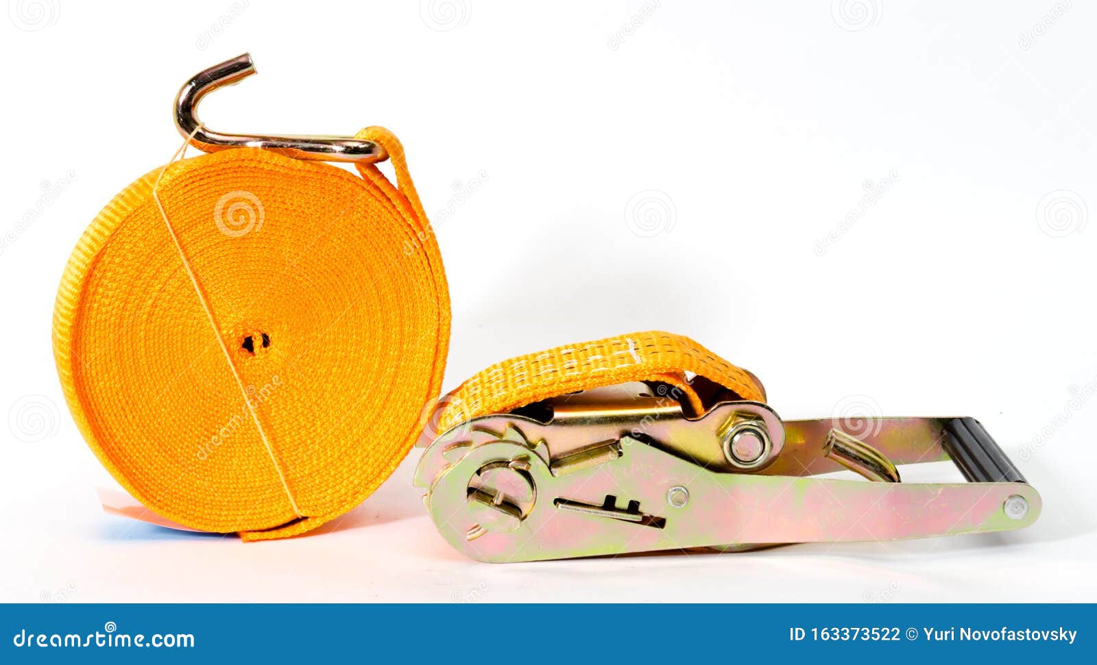 Ratchet Straps for Cargo Load Control. Cargo Restraint Strap Stock ...