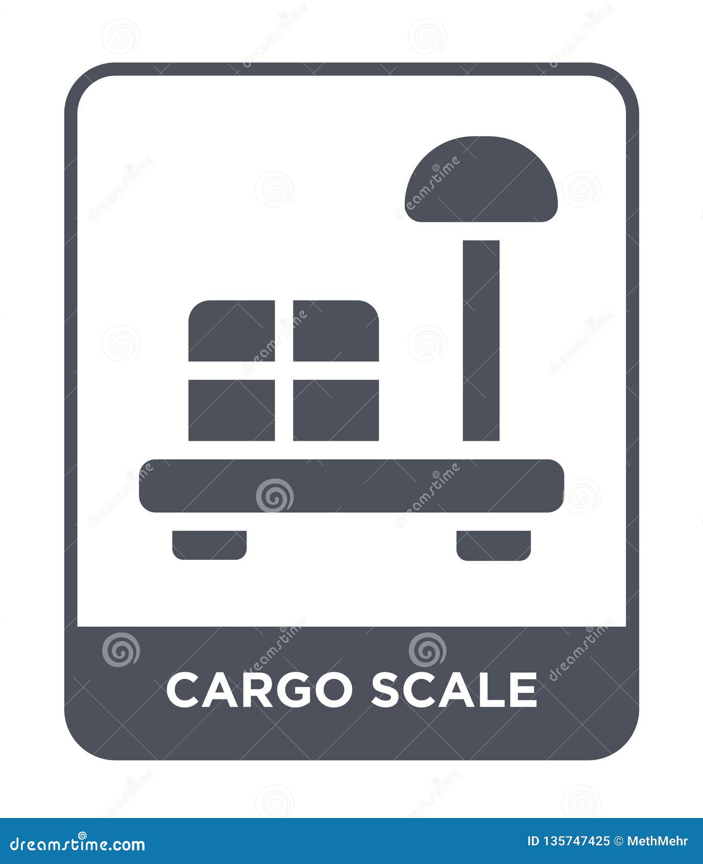 Cargo Scale Icon in Trendy Design Style. Cargo Scale Icon Isolated on ...