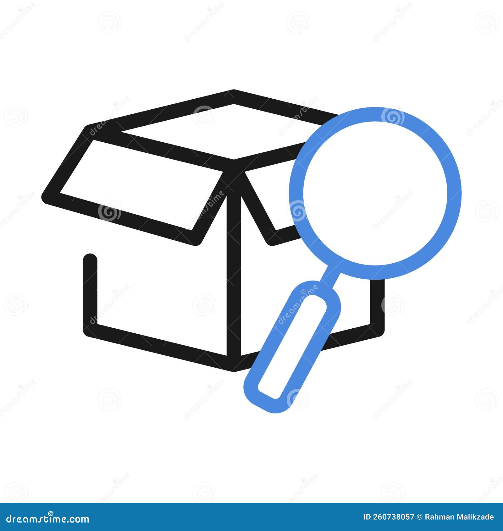 Cargo Scanning Vector Thin Line Icon. Inventory Control Vector ...