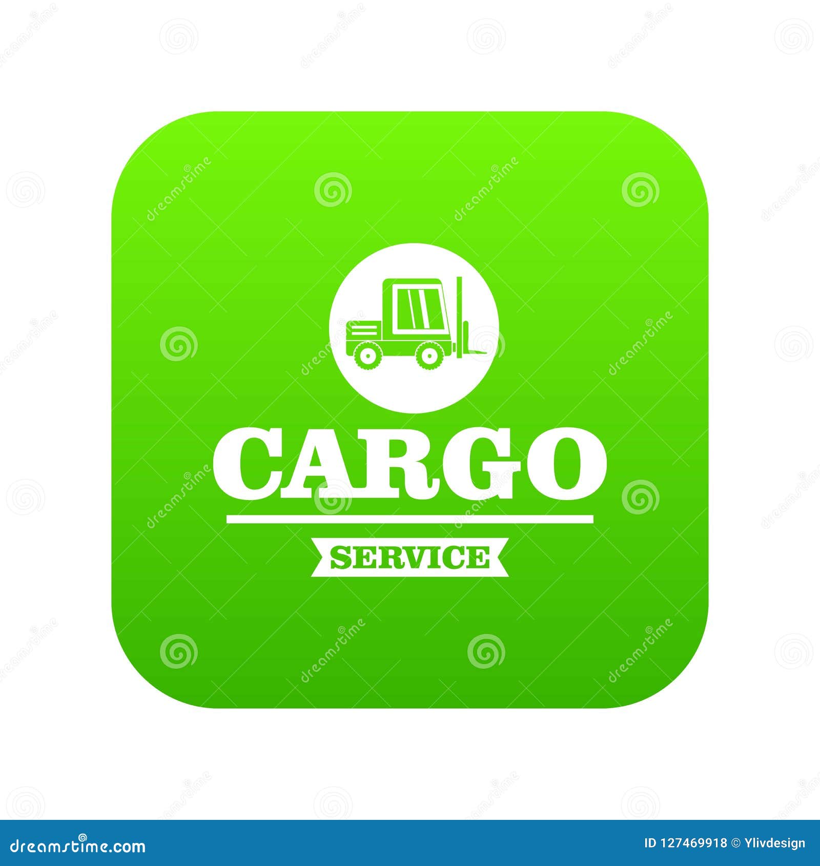 Cargo Service Icon Green Vector Stock Vector - Illustration of ...