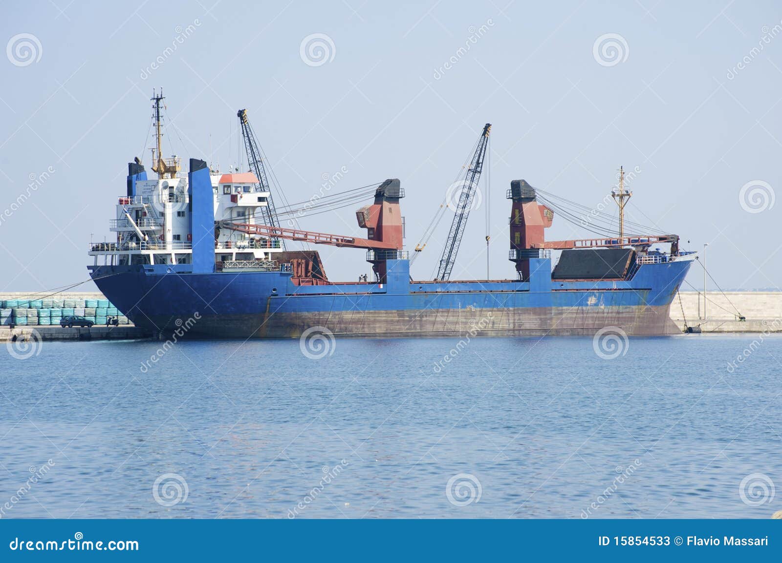 A cargo ship stock image. Image of transport, cargo, industrial - 15854533