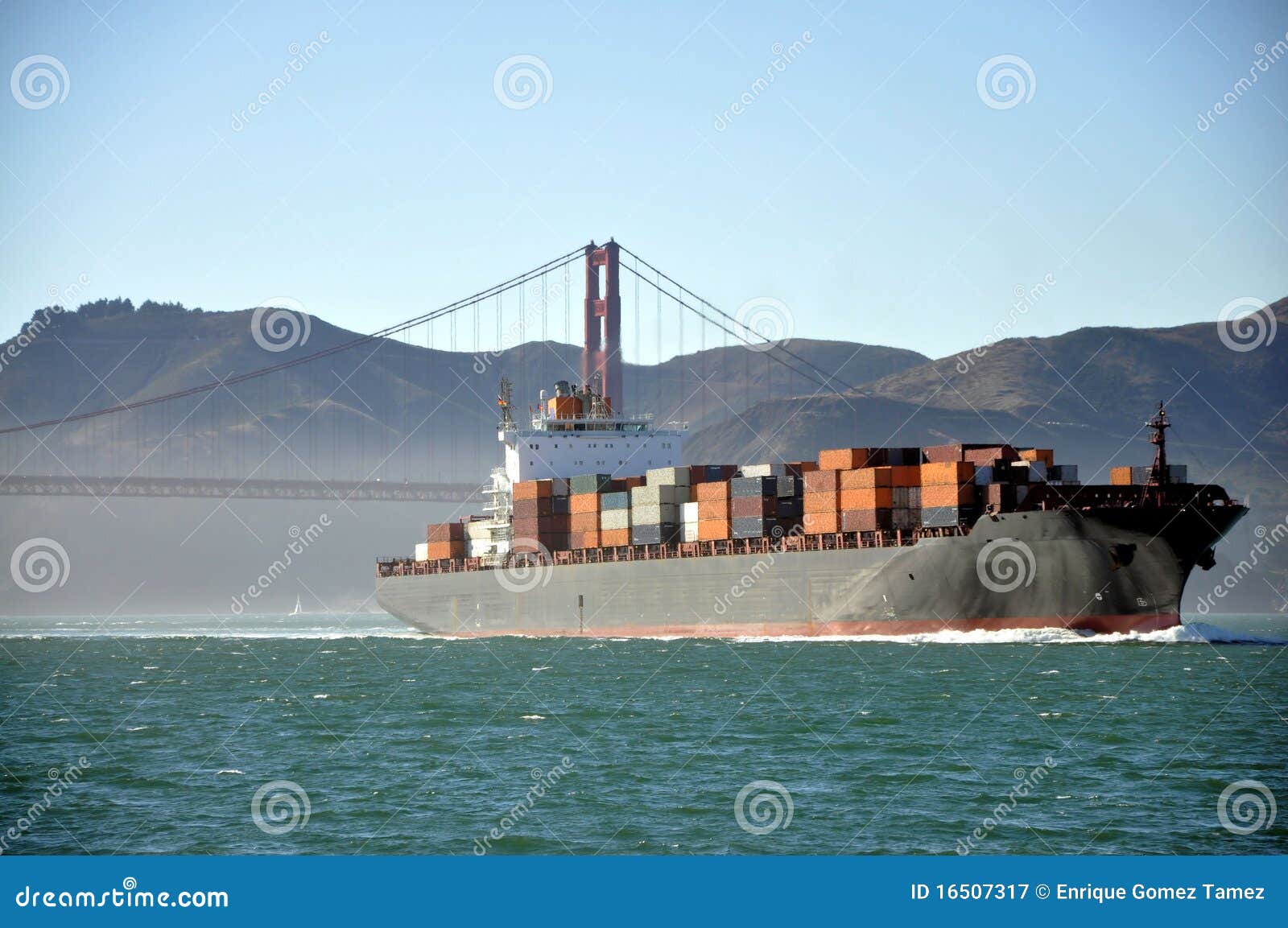 Cargo ship stock image. Image of mast, maritime, deliver - 16507317