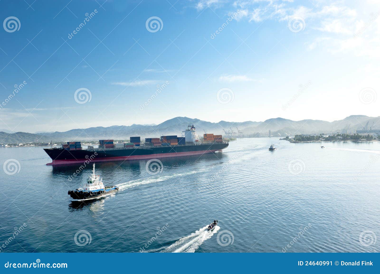 Cargo Ship stock image. Image of mexico, boat, port, harbour - 24640991