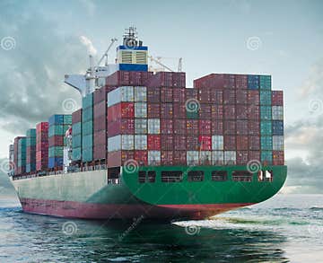 Cargo Ship stock image. Image of international, water - 28136443