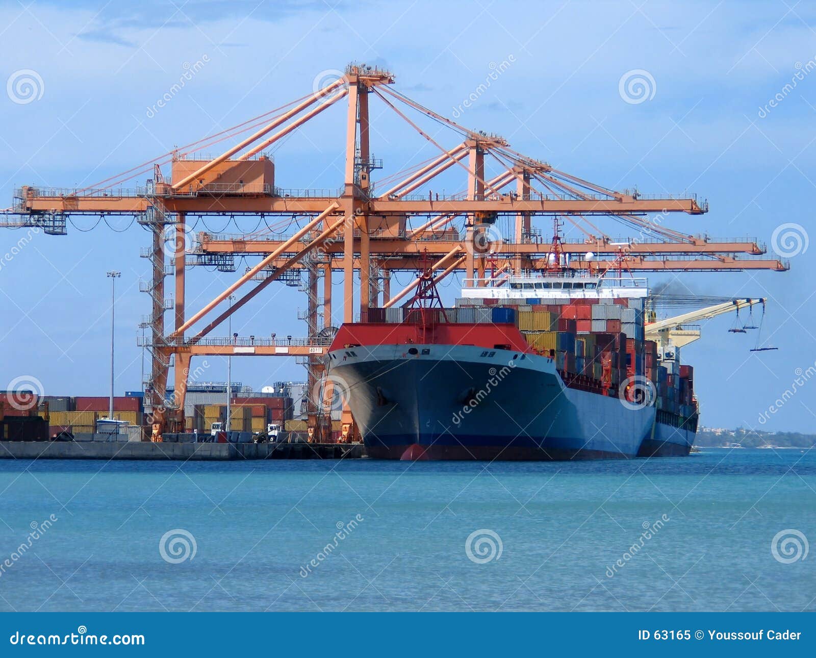 Cargo Ship stock image. Image of integrated, loading, debarquement - 63165