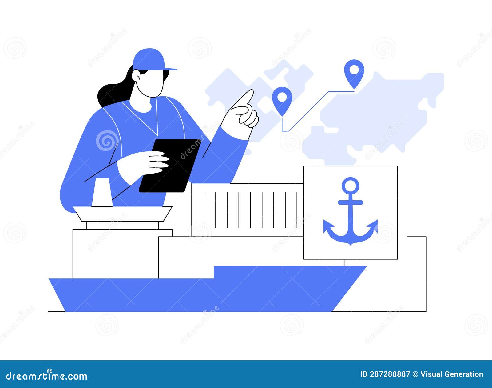 Cargo Ship Arrival Abstract Concept Vector Illustration. Stock ...