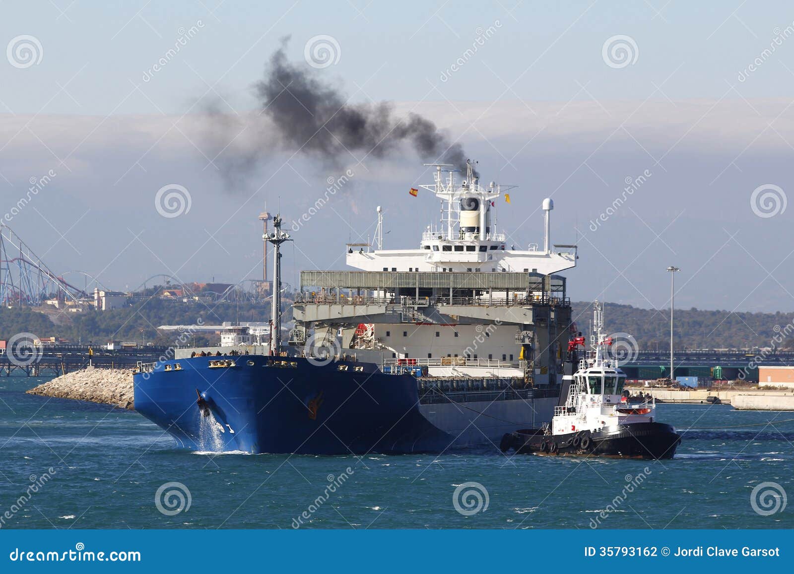 Cargo Ship Arriving Port Smoke Photos - Free & Royalty-Free Stock ...