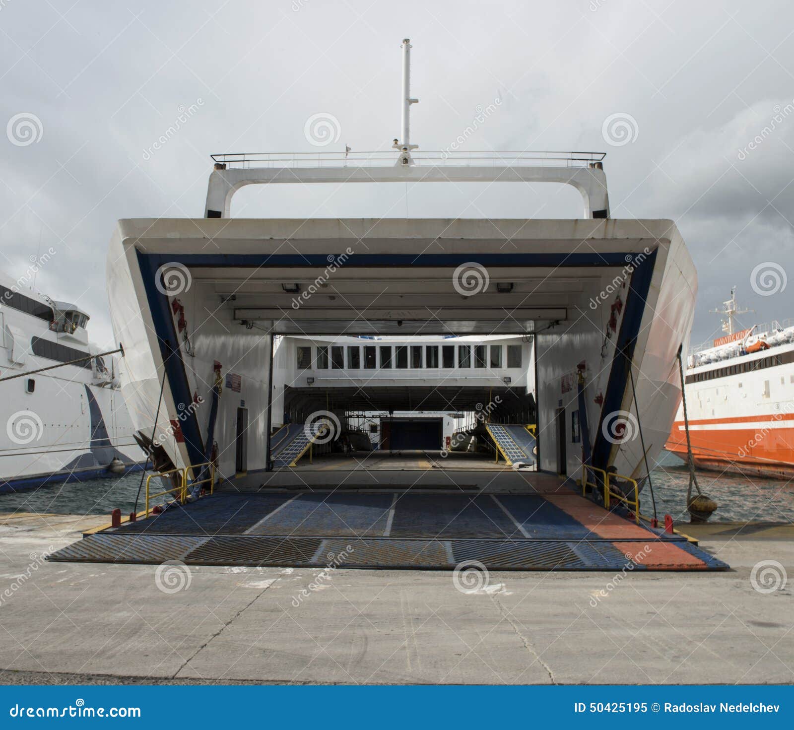 Cargo ship back side view stock image. Image of cargo - 50425195