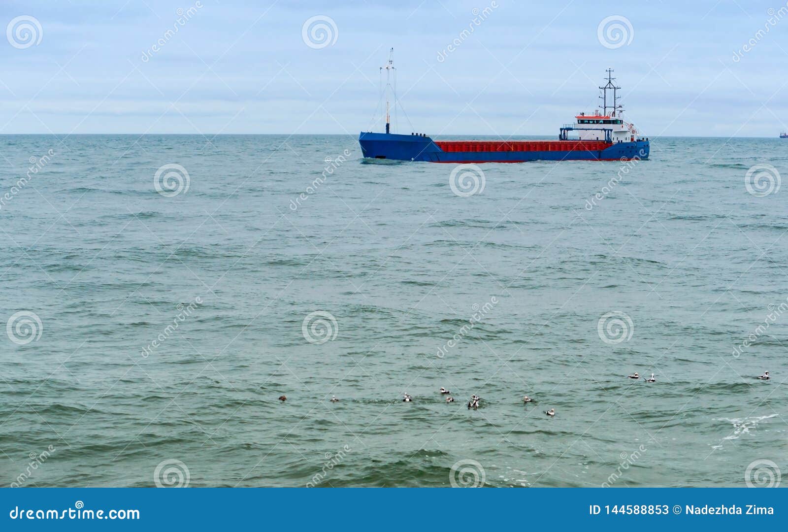 Cargo Ship, Baltic Sea, Empty Container Ship Stock Image - Image of ...