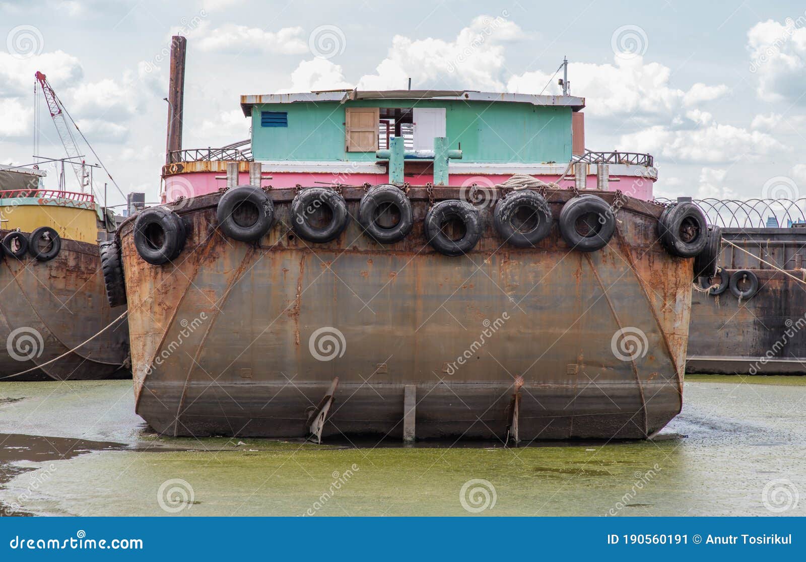 Cargo Ship Barge Loaded with Sand Editorial Photo - Image of goods ...