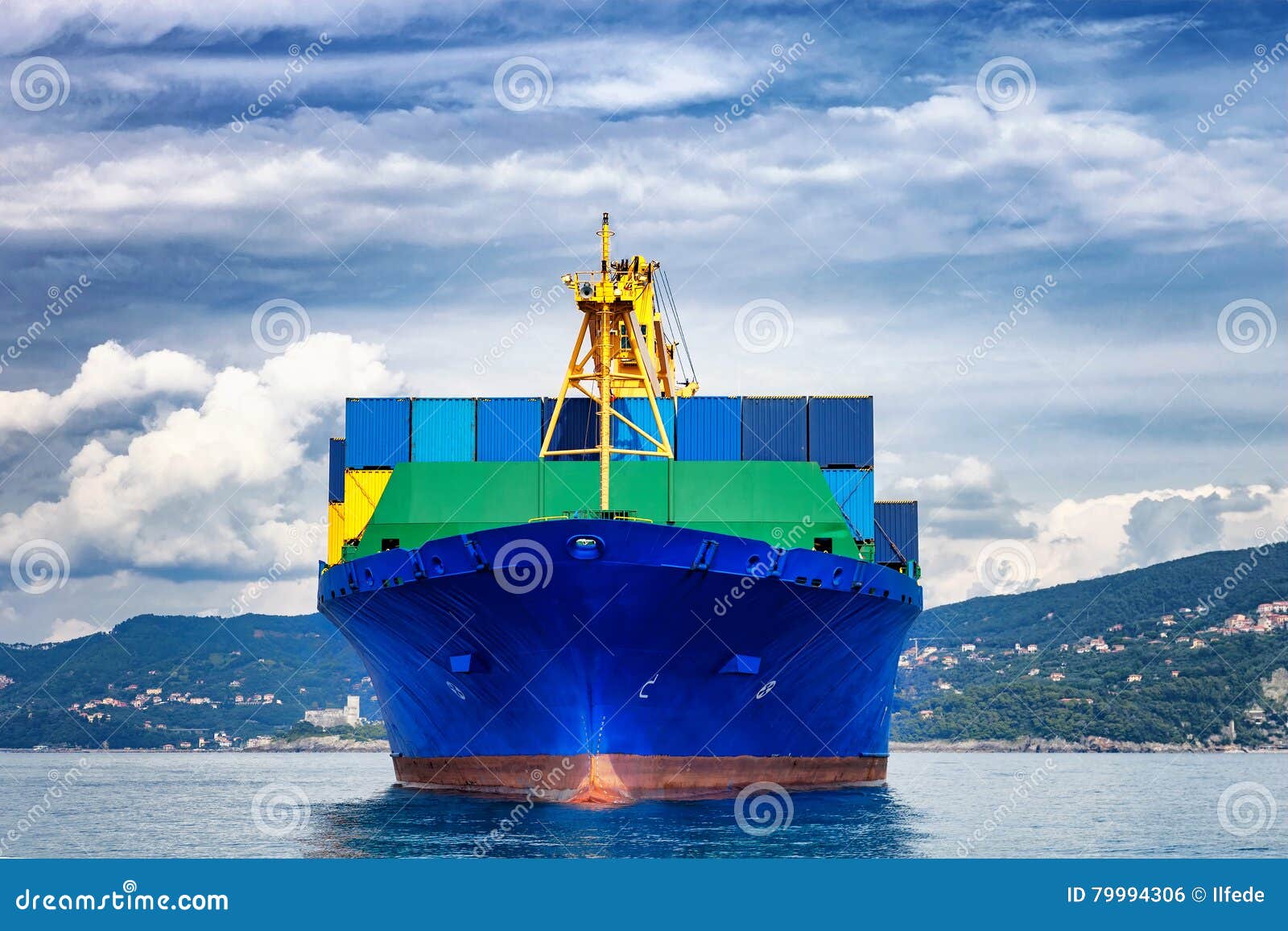 Cargo ship stock photo. Image of deliver, export, business - 79994306