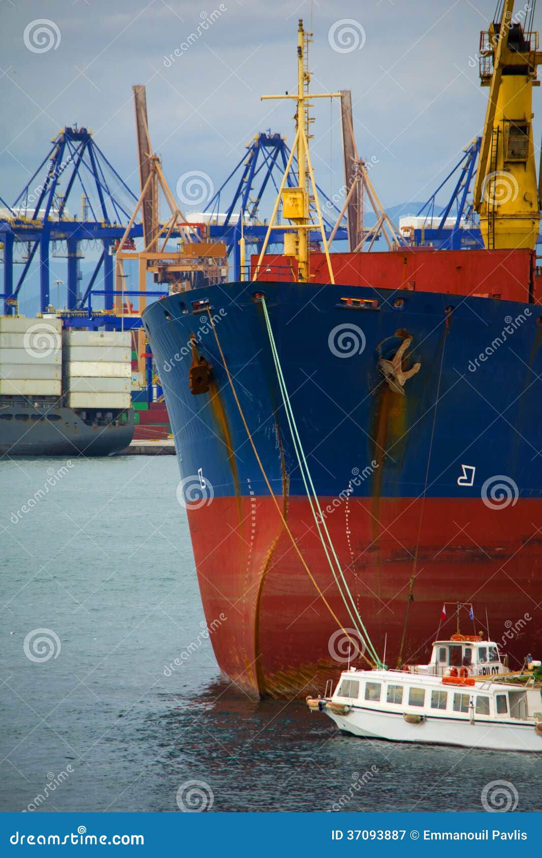 Cargo Ship Bow stock image. Image of harbour, naval, port - 37093887