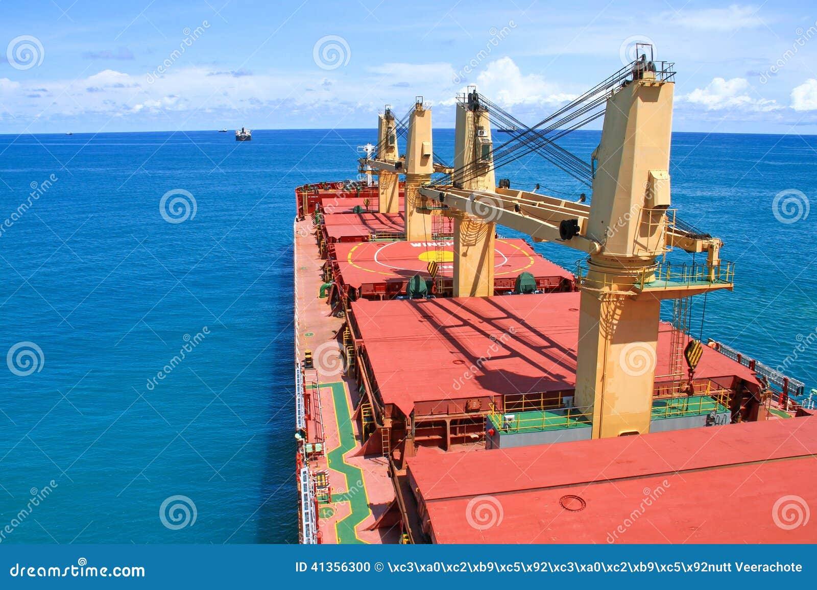 Cargo ship stock photo. Image of gulf, crane, cargo, anchorage - 41356300