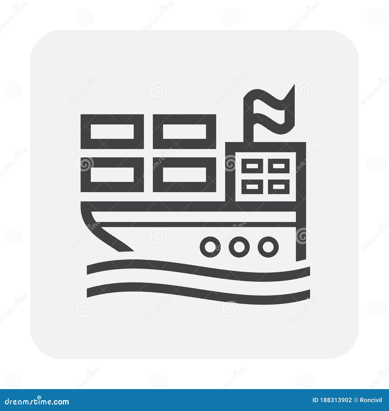 Cargo shipping icon stock vector. Illustration of delivery - 188313902