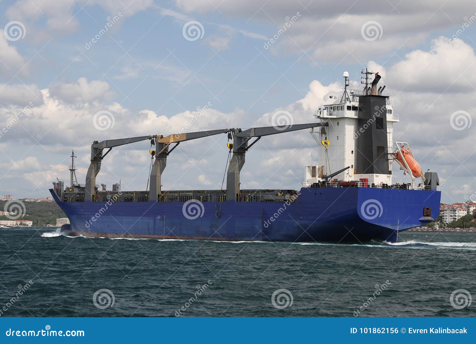 Cargo Ship in Sea stock photo. Image of freighter, logistics - 101862156