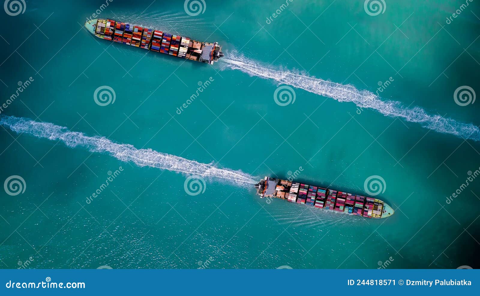 Cargo Ship Carrying Several Containers on the Waters of the Sea Go ...