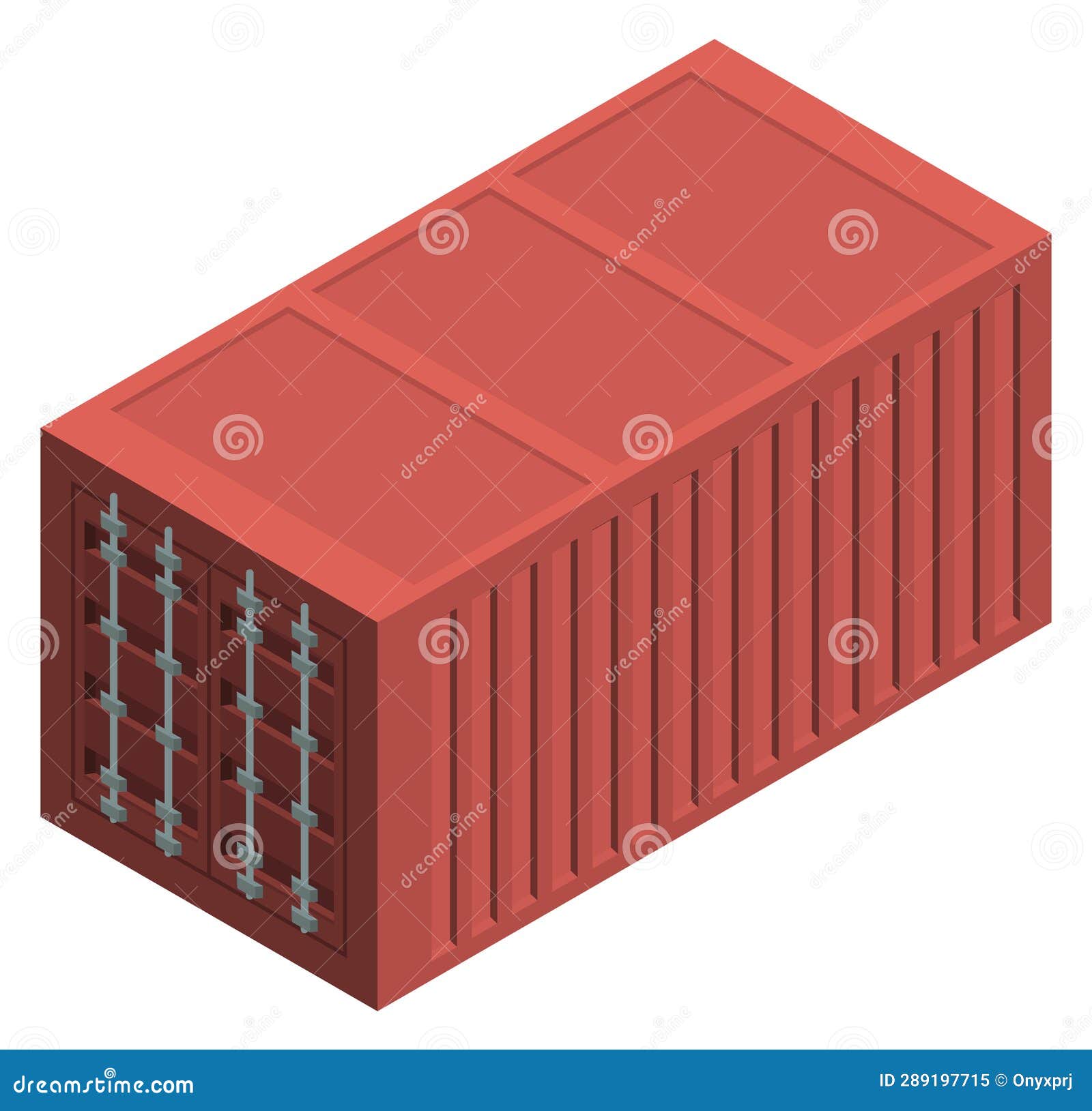 Cargo Ship Container Icon. Isometric Freight Symbol Stock Vector ...