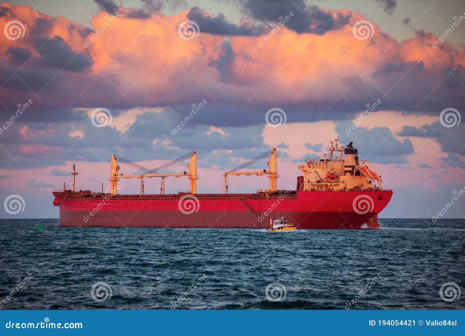 Cargo Ship with Containers in Sunset Light Stock Image - Image of ...