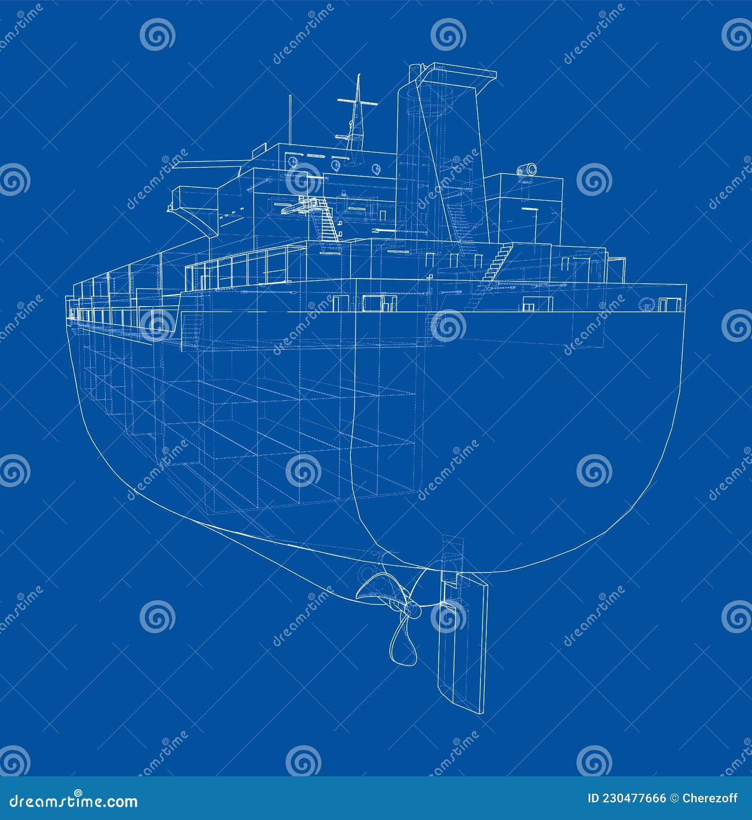 Cargo Ship with Containers. Vector Stock Vector - Illustration of ship ...