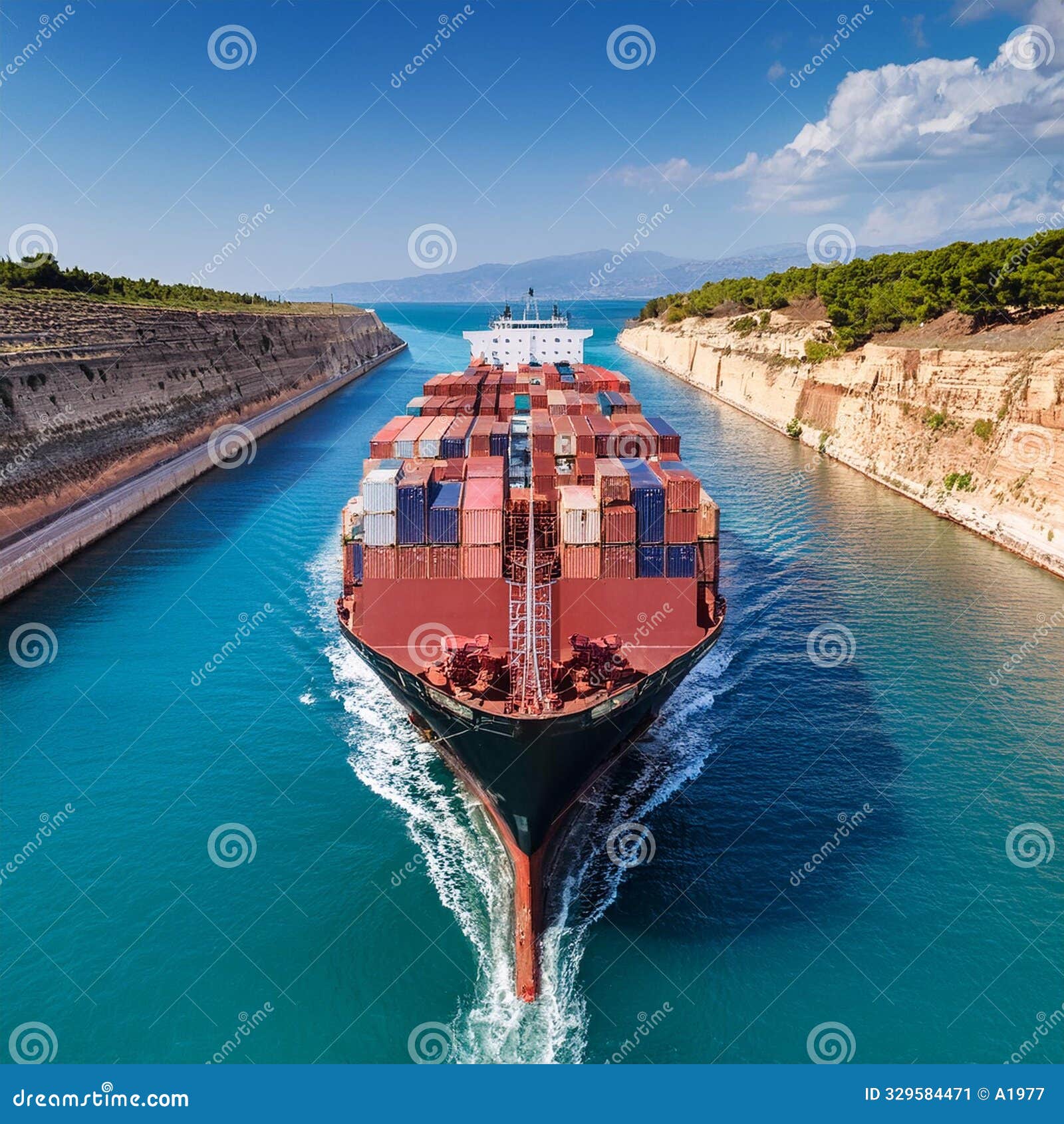 Corinth Canal, Artificial Waterway In Greece, Gray Political Map Vector ...