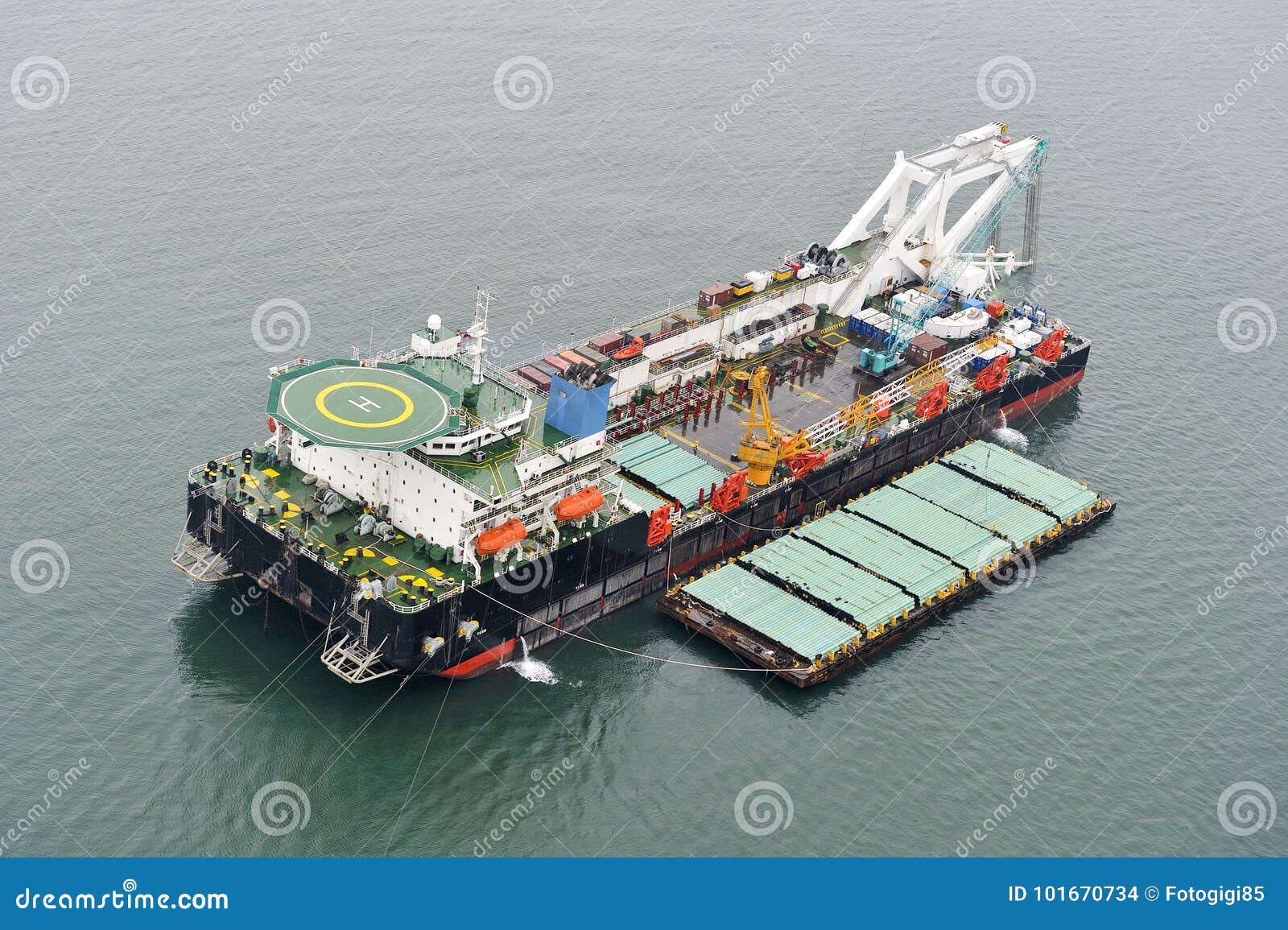 Pipelaying Barge Stock Photo | CartoonDealer.com #57888648